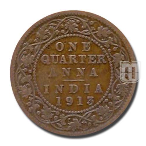 One Quarter Anna | 1913 | KM# 512,PR.659 | Coins | Mintage World